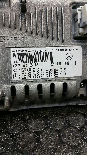 2014 Mercedes Benz S550 222 Type Speedometer Instrument Cluster ID ...