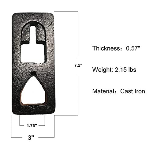 T Post Puller Plate - Cast Iron Heavy-Duty Steel - Farm & Garden ...