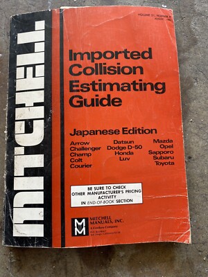 Mitchell Collision Estimating Guide August 1980 Volume 21 Number 8 ...