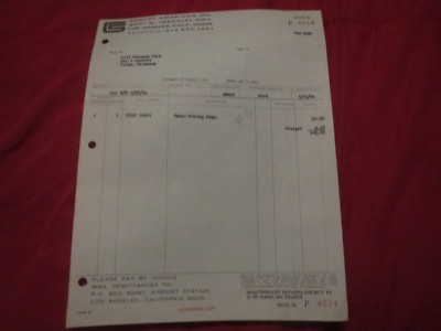 1966 SHELBY INVOICE TO BILL DOENGES FORD TULSA OKLAHOMA | eBay