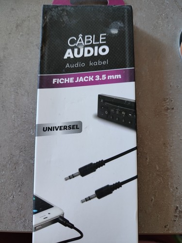 Cable Prise Jack Audio 3.5mm Male/male Auxiliaire STEREO Plug to Plug ...