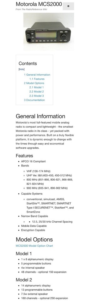 Motorola MCS 2000 flashport Control Head model II 2 w/ mount bracket ...