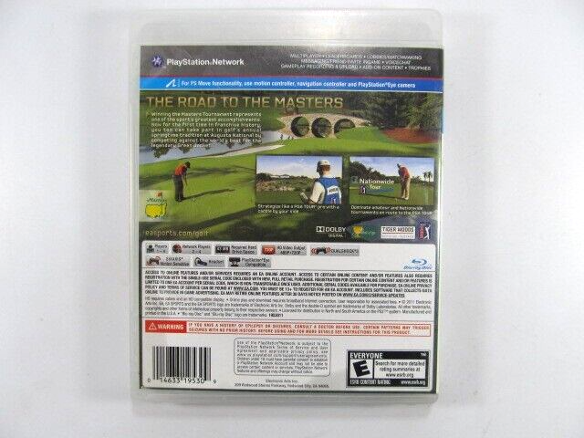 Tiger Woods PGA Tour 12 The Masters PS3 PlayStation 3 - no manual ...