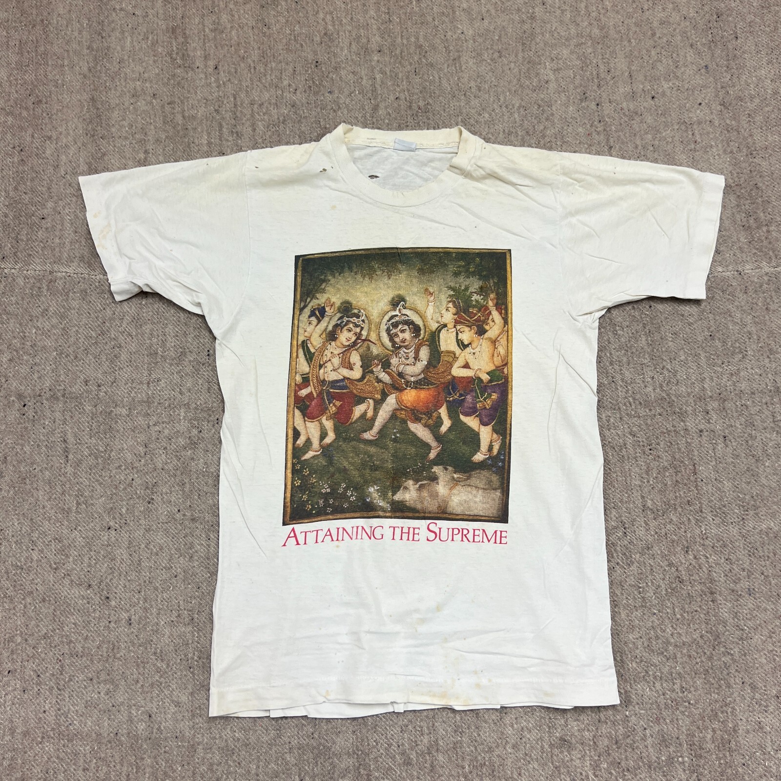 Vintage Attaining The Supreme Shirt Mens Medium White… - Gem