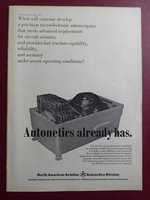 4/1967 PUB NORTH AMERICAN AUTONETICS N16 INERTIAL NAVIGATION SYSTEM F ...