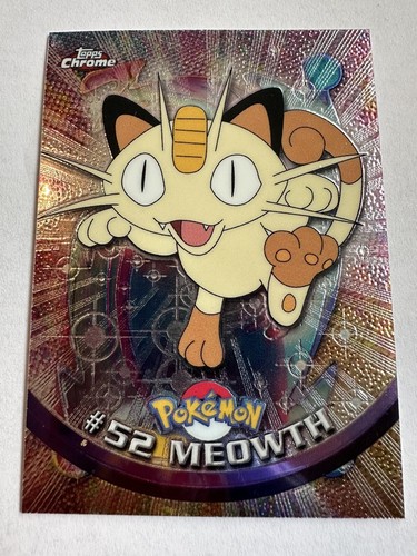 Meowth #52 Topps 2000 Chrome Pokémon Card — EXCELLENT CONDITION! | eBay