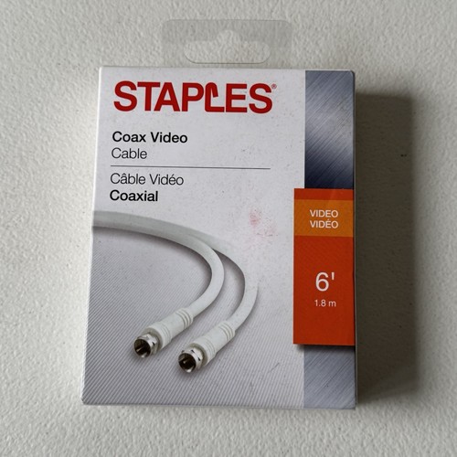 Coax Video Cable Staples 6' White Video 1.8m 718103258265| eBay