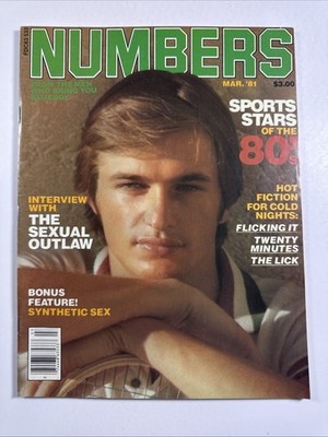 NUMBERS magazine March 1981-like Playgirl Gay Interest nude men | eBay