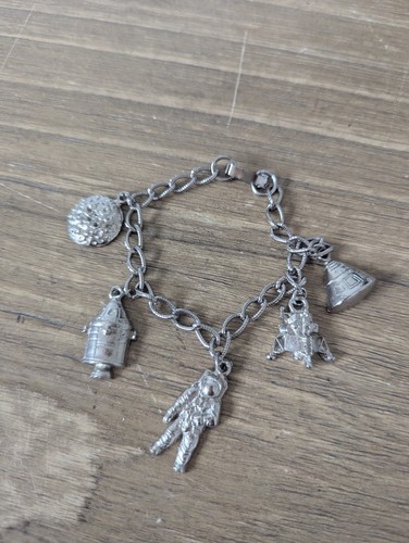Vintage NASA Apollo 11 Moon Landing Souvenir Charm Bracelet | eBay