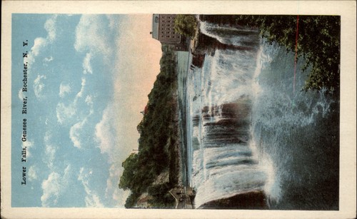 Lower Falls Genesee River Rochester New York vintage postcard v991 | eBay