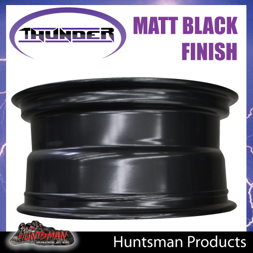 17X8 6 Stud Black Steel Thunder Wheel Rim -13 Offset. 6/139.7 suit ...