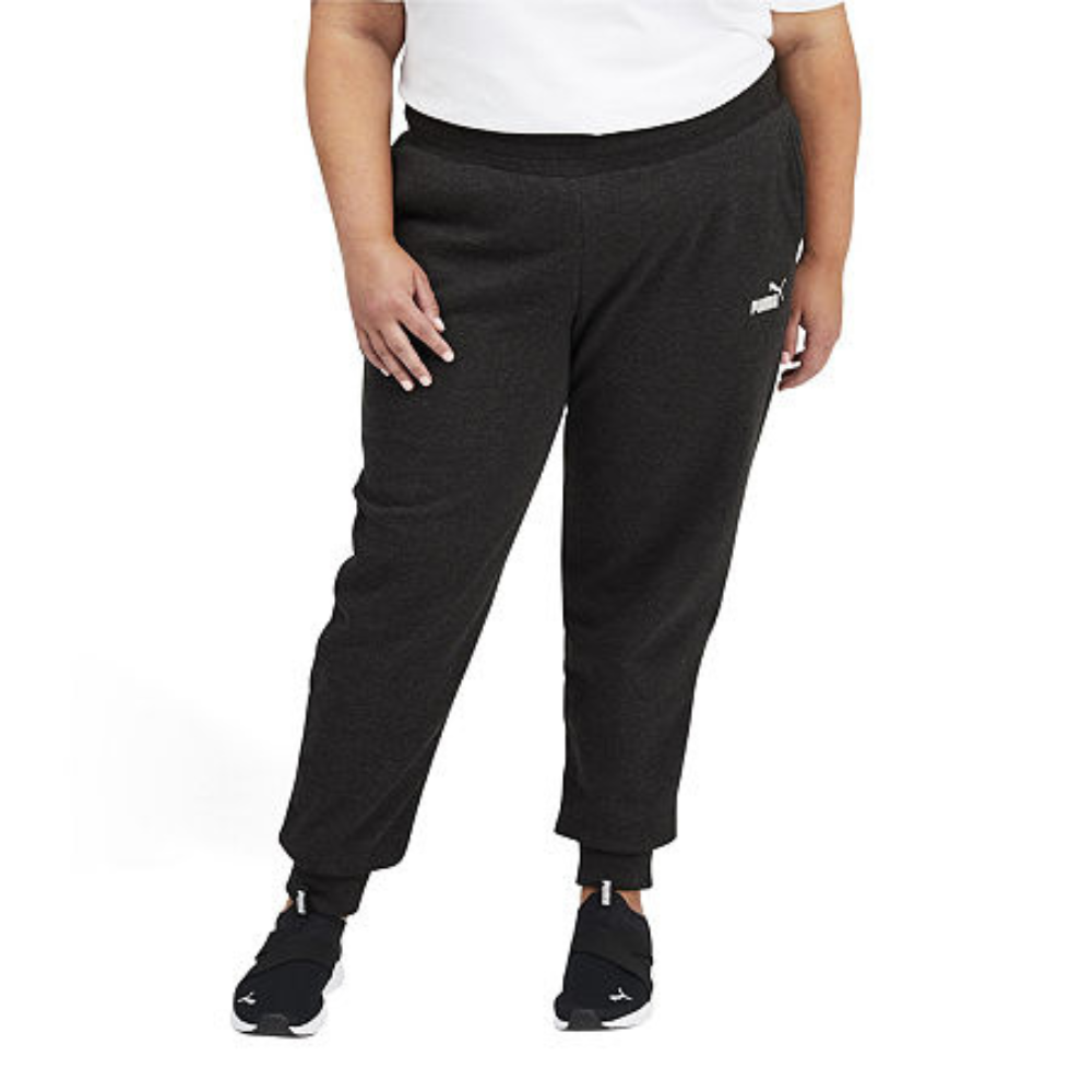 Puma Essentials Women's Dark Gray Heather Cotton Solid Logo Pull-On ...