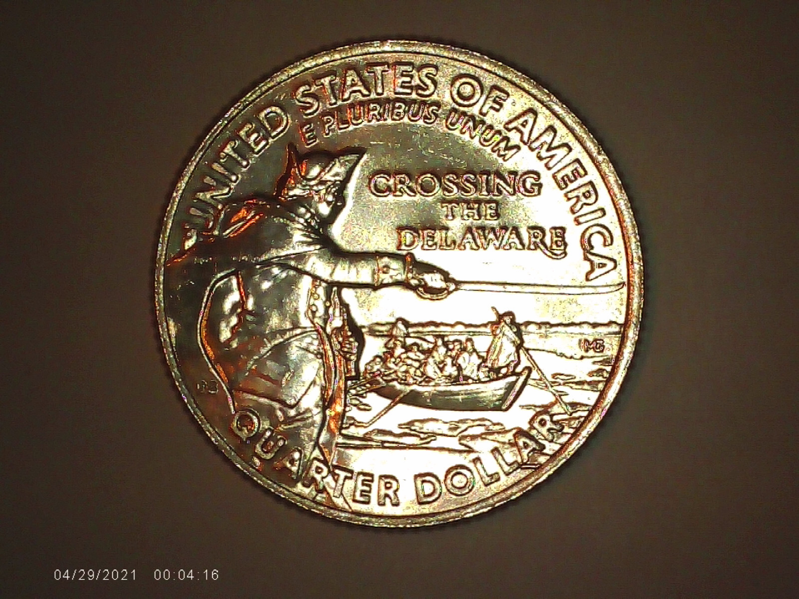 2021-D Washington Quarter, DDO, DDR, Filled in die chip in Delaware ...