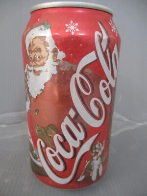 Coca Cola Christmas edition : a 354 ml empty can, top opened, Brazil ...