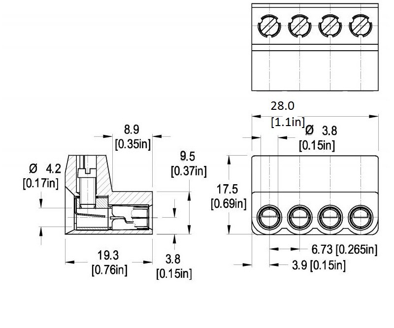 Scosche Realm Amp amplifier 4pin 4 pin speaker plug connector A600.4 ...