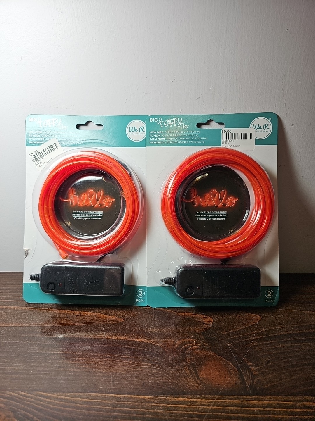 Lot of 2 We R Memory Keepers Big Happy Jig Neon Wire Burnt Orange ...