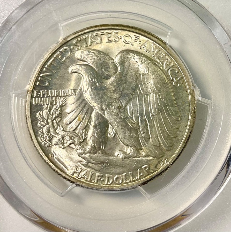 1946 D USA Walking Liberty Half Dollar PCGS GRADED MS65 nice satin ...