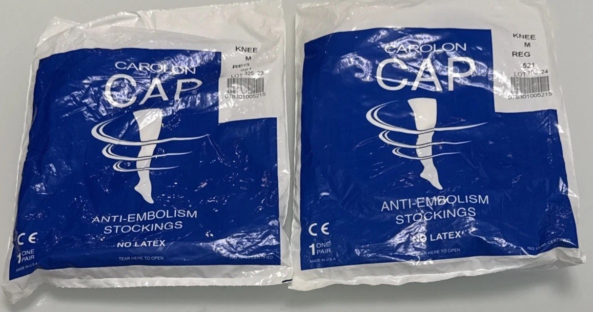 Lot Of 2 New: Anti-Embolism Stockings Size Med Long Knee Length 521 ...