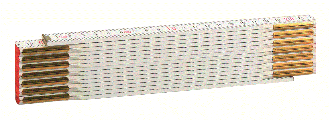Zollstock Meterstab Gliedermassstab Länge 3 Meter Buchenholz weiß | eBay.de