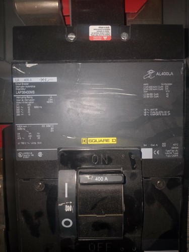 Square D LAP36400MB 400 AMP 3P 600V Panel Mount Main Circuit Breaker | eBay