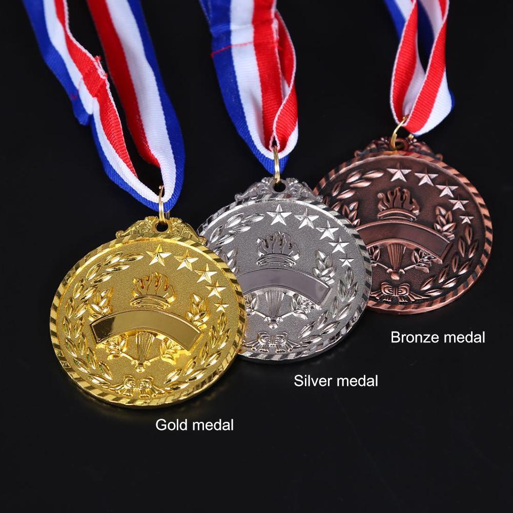 Torch Metal Medal Match Medals Badges Souvenirs Gold Medal with Ribbon ...