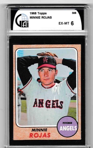 1968 TOPPS MINNIE ROJAS #305 GRADED GAI 6 EX-MT BASEBALL CARD | eBay
