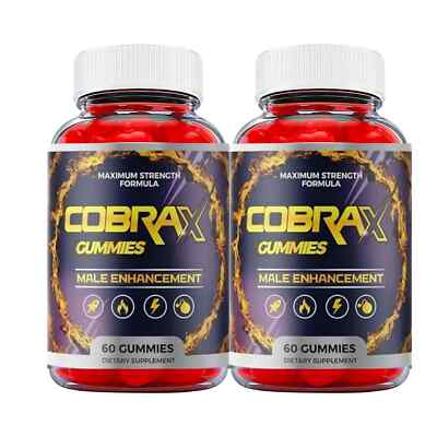 2-Pack Cobra X Gummies - CobraX Enhancement Support For Men -120 ...
