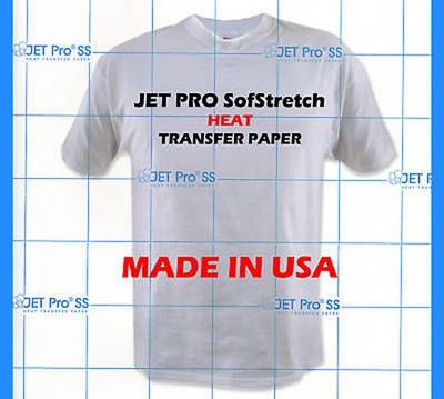 Inkjet Heat Iron On Transfer Paper Light Jet Pro SS 8.5" x 11" 10 ...