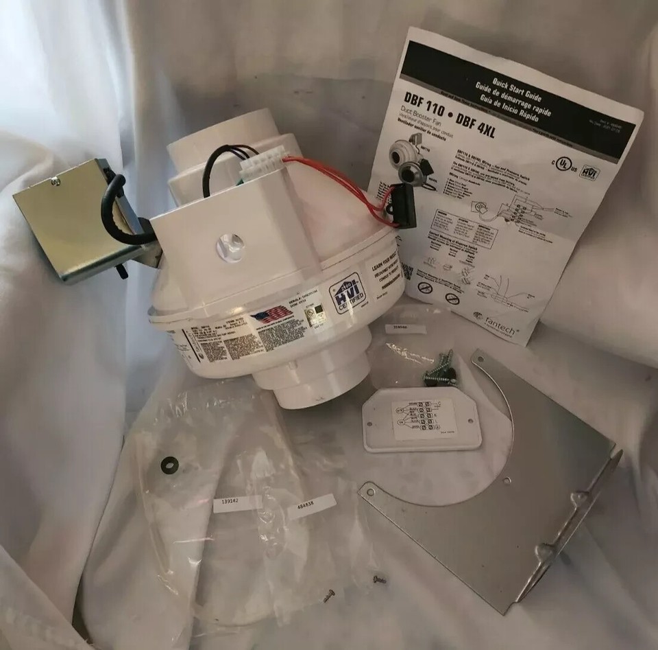 Fantech Dryer Booster - 4" Duct, MODEL DBF110 167CFM **NEW** | eBay