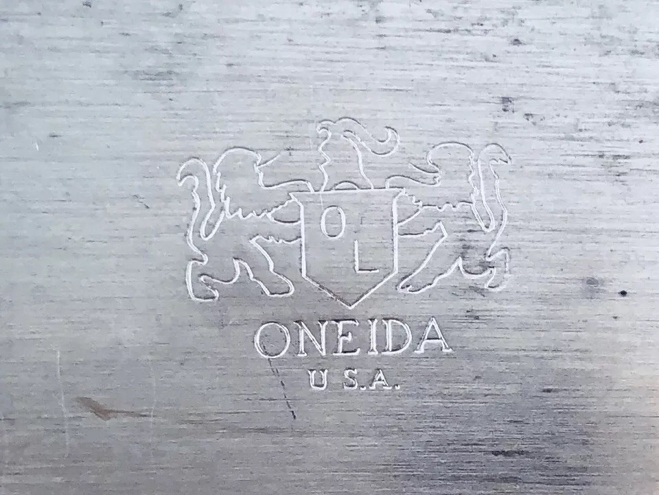 OL Oneida Silver Platter With The Two Lions Mark 15” | eBay