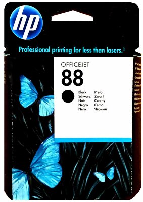 original HP 88 BLACK, HP 88, C9385AE, Officejet Pro K550, K5400, K8600 ...