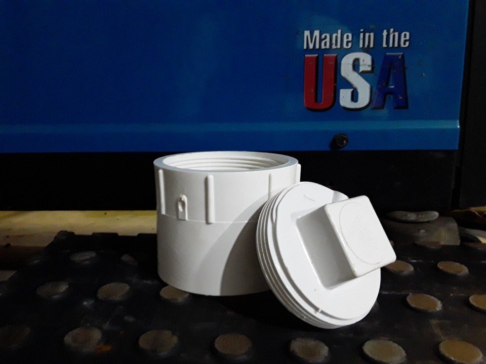 3" X 4" PVC Sewer Cleanout Cap Adapter, Pop Up Sewer Relief Cap Adapter ...
