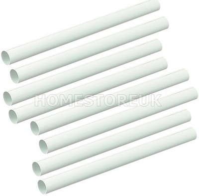 8 RADIATOR WHITE PLASTIC SLEEVES COVER STANDARD EASY FIT FOR 15MM PIPES ...