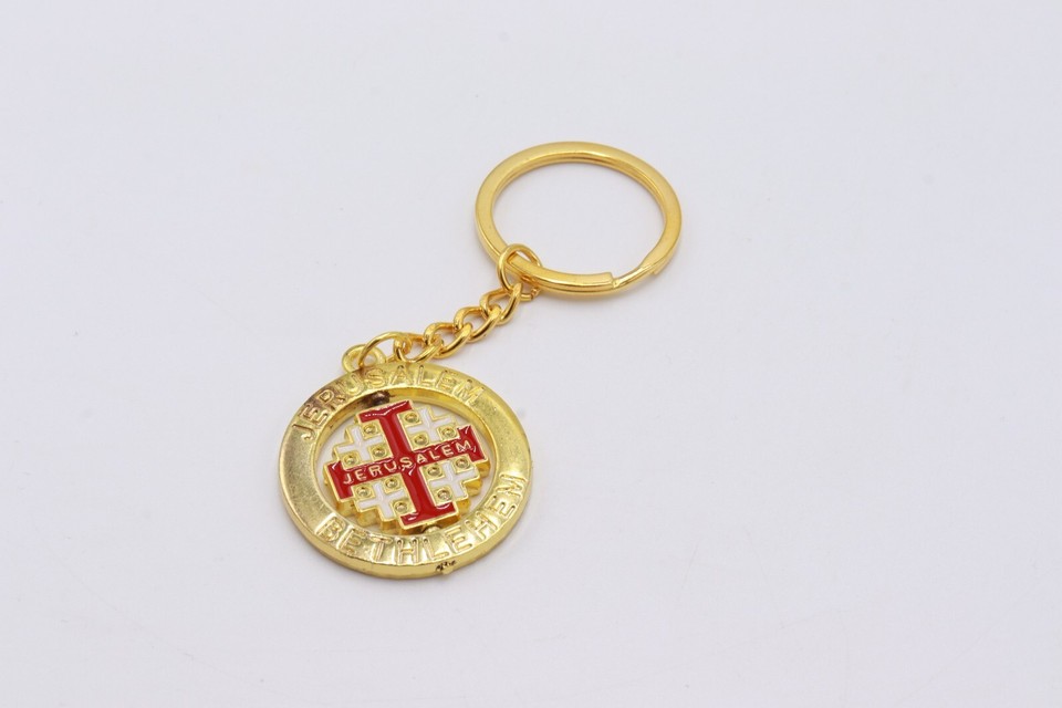 Holy Keychain Key Ring Chain Cross Jesus Gift Jerusalem Israel ...