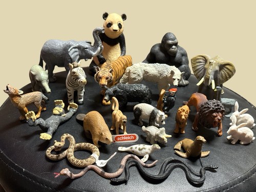 Lot of 27 Resin, Rubber, Realistic Animals Variety, Jungle, Zoo, Wild ...
