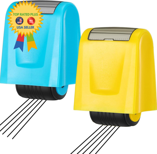 Colarr 2 Pcs 5 Lines Practice Roller Stamp Self Inking Line Rolling ...