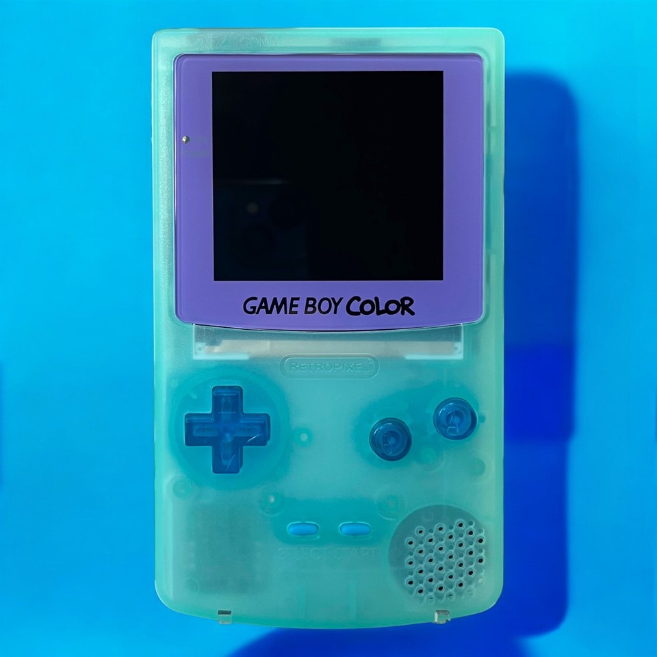 Nintendo Gameboy Color Console Glow Teal Purple GBC XL iPS Screen + New ...