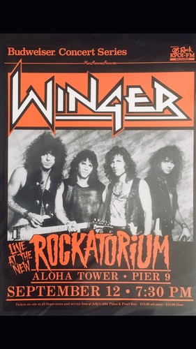 🔴 WINGER 1989 ORIGINAL VINTAGE HAWAII CONCERT POSTER RaRe‼️ | eBay