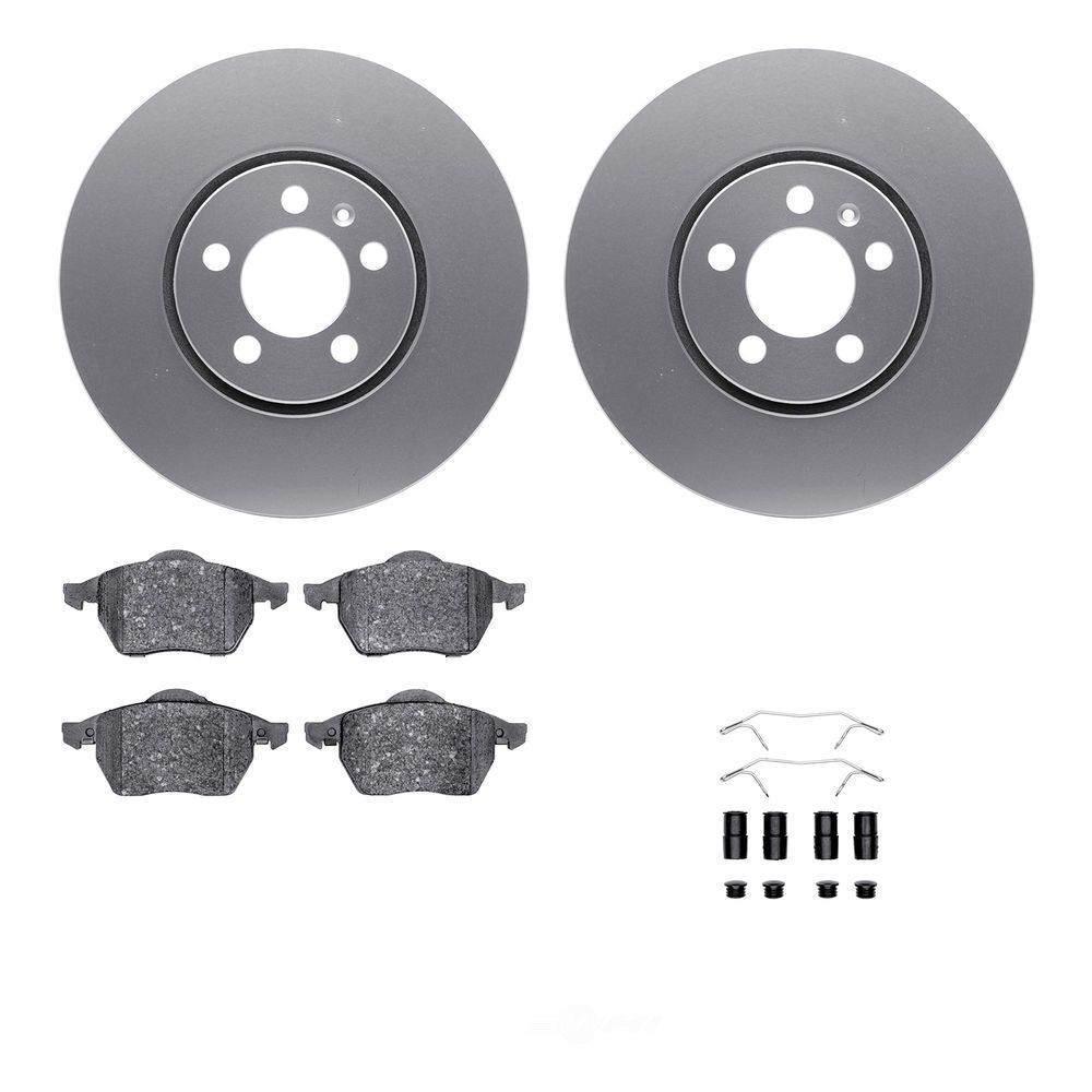 Disc Brake Kit-Geospec Rotors with 5000 Advanced Brake Pads includes ...