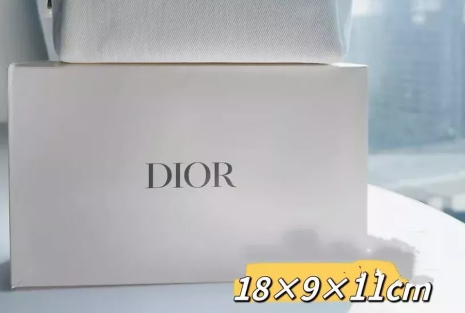 DIOR White Ivory Pouch Cosmetics Case Makeup Bag Metallic Gold Logo | eBay