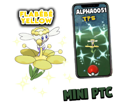 Pokemon Shiny Flabébé Yellow Flower Mini P T C 80k | eBay