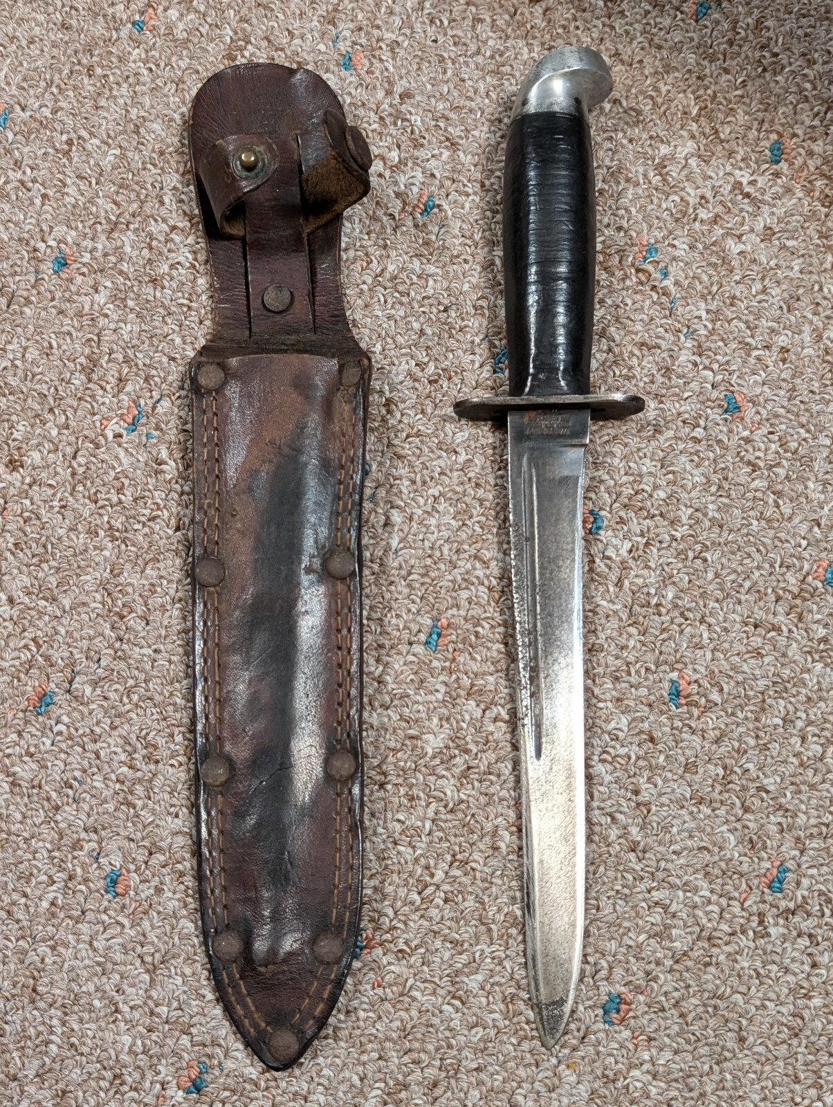 WWII Western L77 Knife -Combat Stiletto -US Marine Corps -WW2 Marines ...