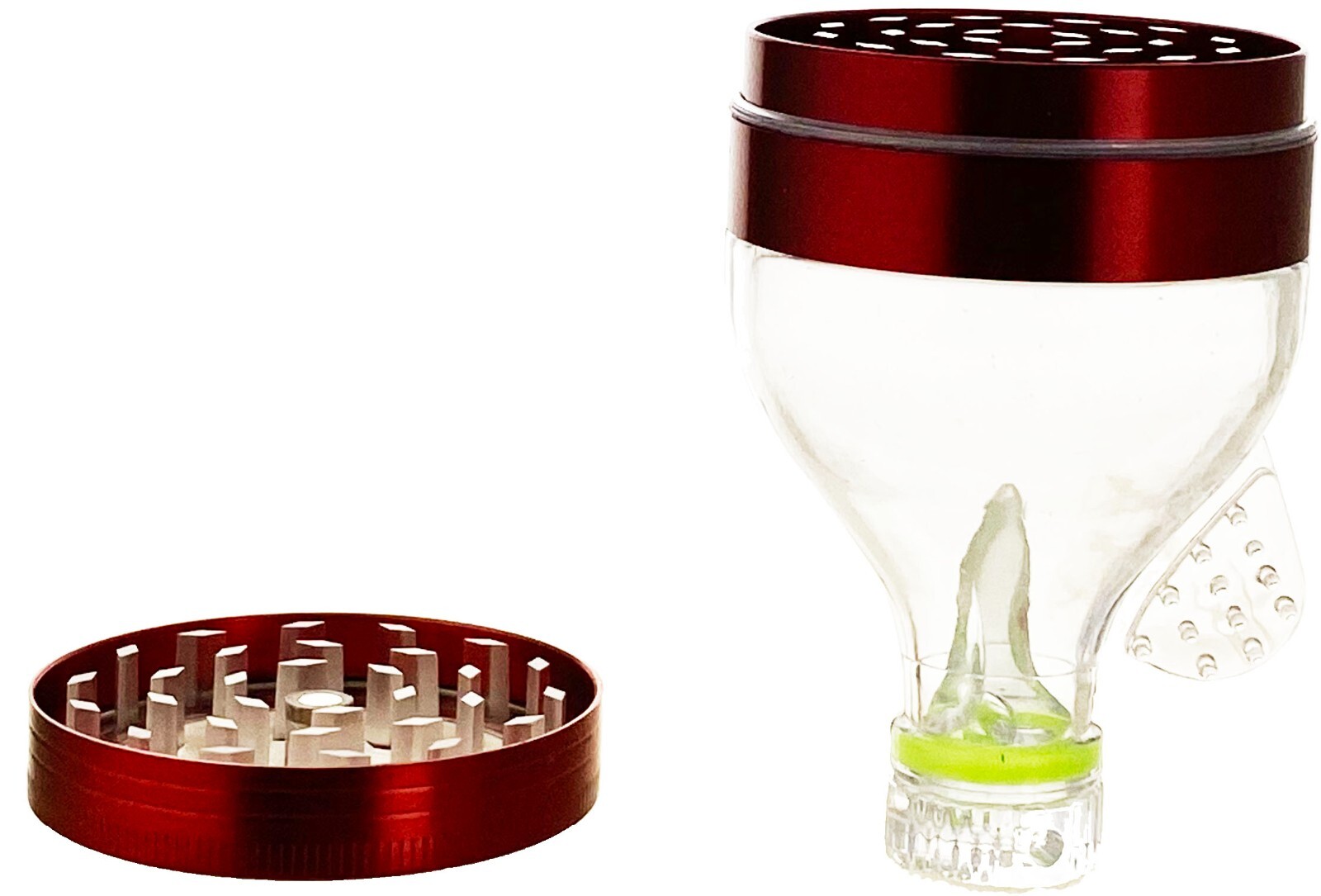 Tobacco Funnel Herb Grinder 3 Layers Crusher Aluminum 30 Teeth 2.0 Inch ...