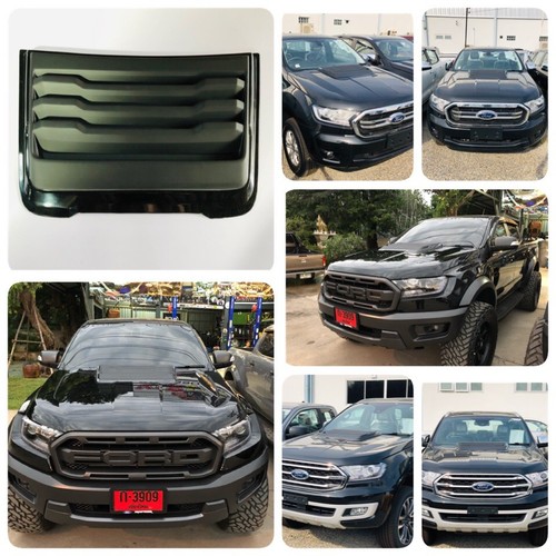 Black Hood Scoop Bonnet Style Raptor Cover For Ford Ranger Wildtrak ...