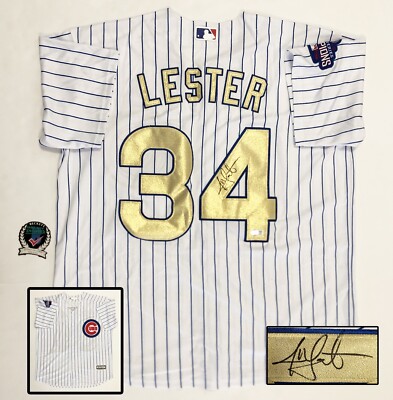 Jon Lester Signed Jersey Chicago Cubs Beckett BAS COA | eBay