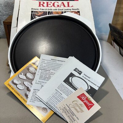 Vintage Regal Ware Microwave 10 Inch Browning Grill New In Box With All ...