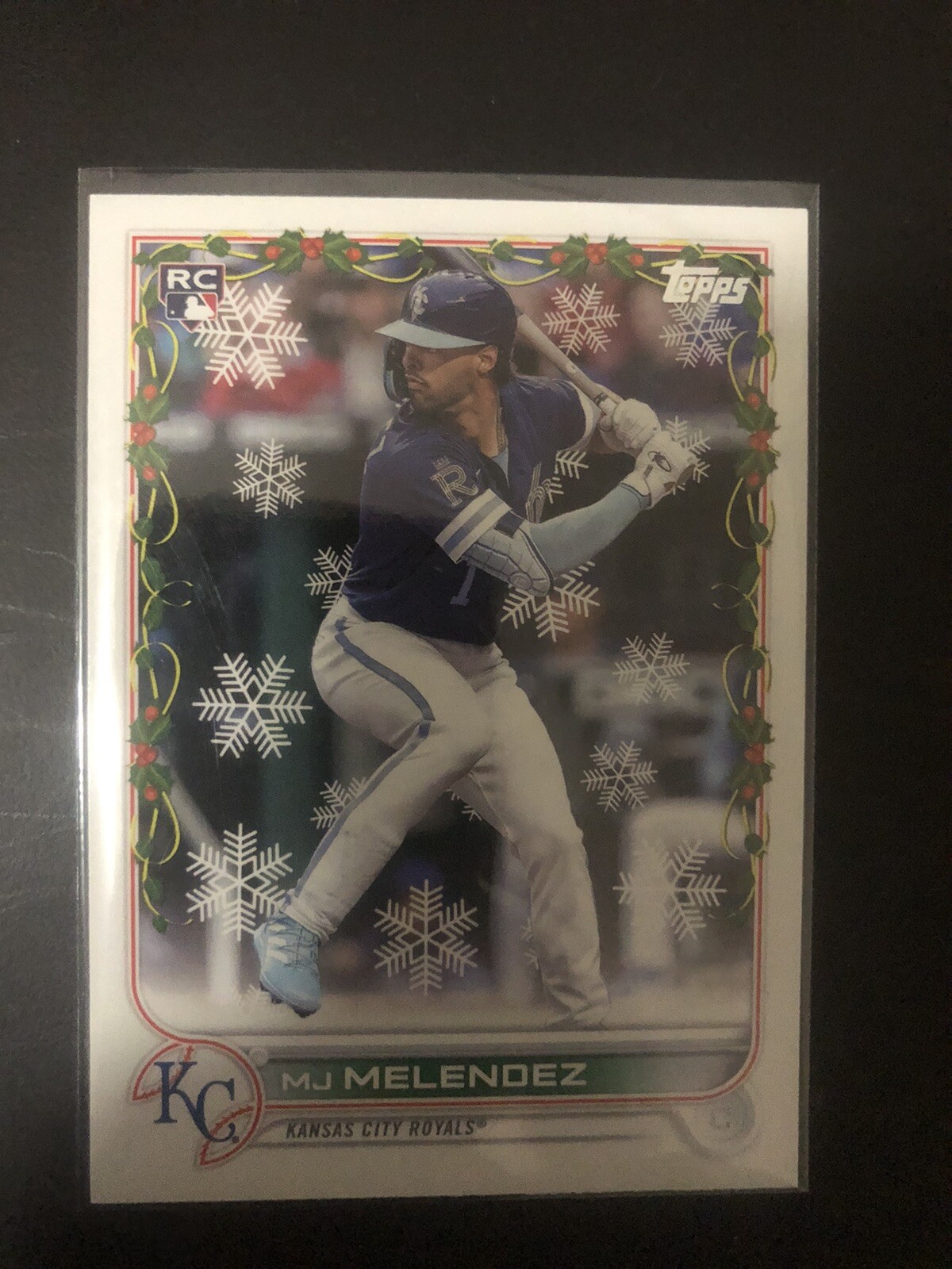 2022 Topps Holiday - Variation Candy Cane Bat #HW78 MJ Melendez (RC ...