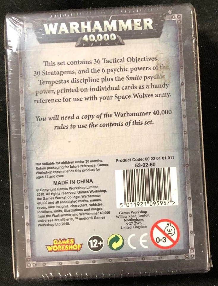 Warhammer 40K - DATACARDS - Space Wolves - NEW - FREE SHIPPING (US) | eBay