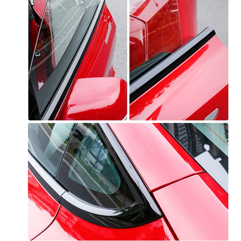 For 2017-2025 Tesla Model 3 Black Car Window Trim Strip Cover Sticker ...