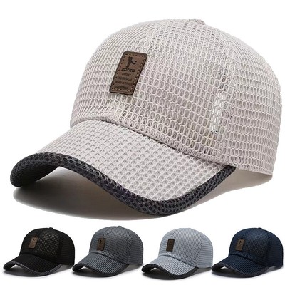 Mens Women Mesh Baseball Cap Sun Protection Trucker Sun Breathable ...